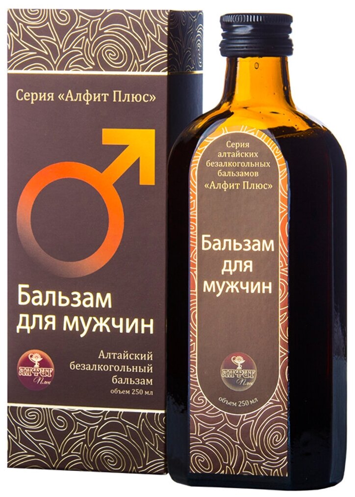 Бальзам для мужчин "Алфит Плюс" безалкогольный, 250 мл, стекло, Алфит Плюс
