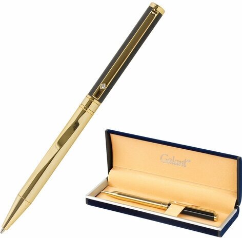 Ручка подарочная шариковая GALANT «ALLUSION», корпус черный/золотой, детали золотистые, узел 0.7 мм, синяя