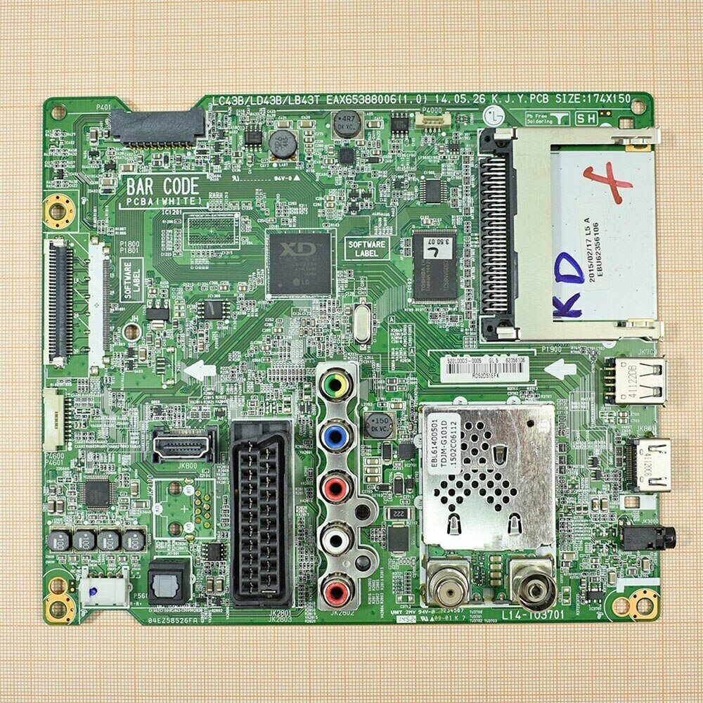 Главная плата (Main) для телевизора EAX65388006 (1.0), LG 32LB563U