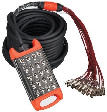 BCB403-20m Сценическая коммутационная коробка 16хXLR входов + 4хXLR выхода, 20м, Soundking
