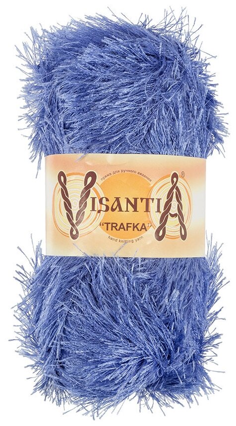 Пряжа Visantia "TRAFKA" 100% полиэстер №0071 т. голубой - 5 мотков по 100 гр