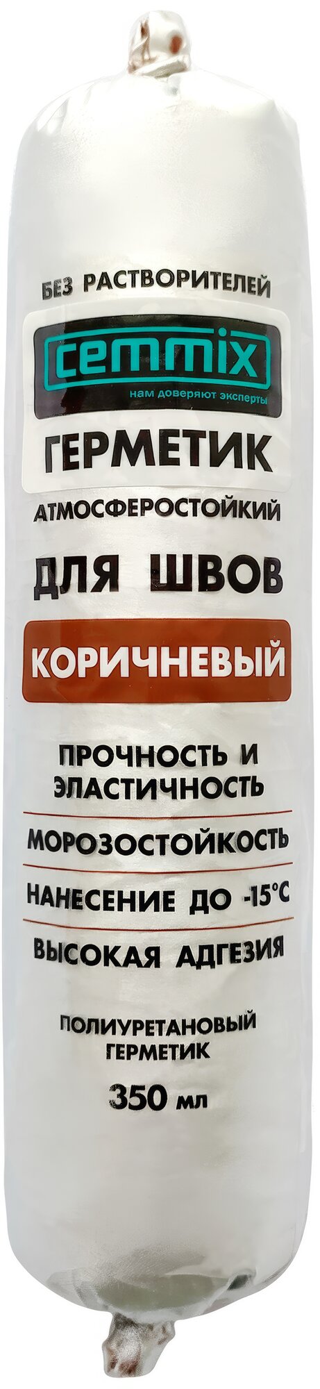 Клей-герметик для швов Cemmix 350 мл коричневый