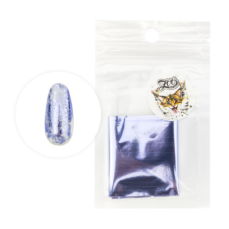 Фольга переводная Zoo Nail Art №1424 глянцевая лаванда, 4*50 см