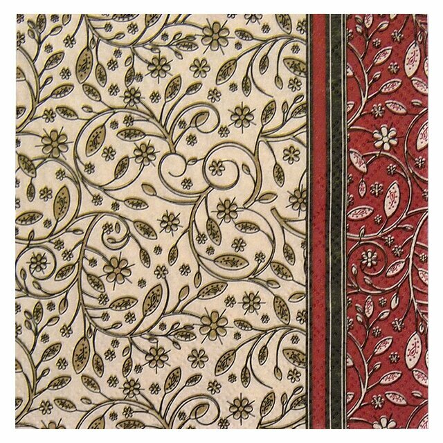 BOUQUET De Luxe салфетки с ажурным узором 3-слойные 24х24 см, пачка 25 шт