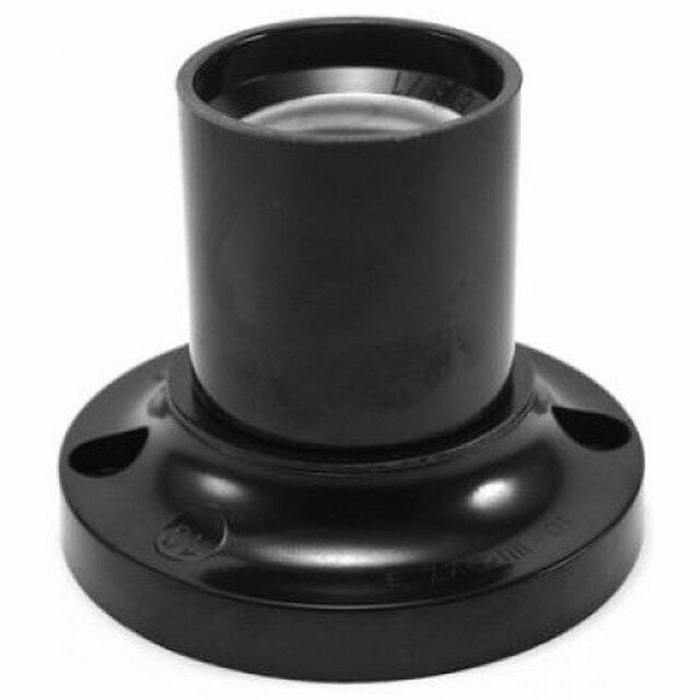 ВЭП свет Е27 карболитовый патрон прямой потолочный черный для светильников и ламп