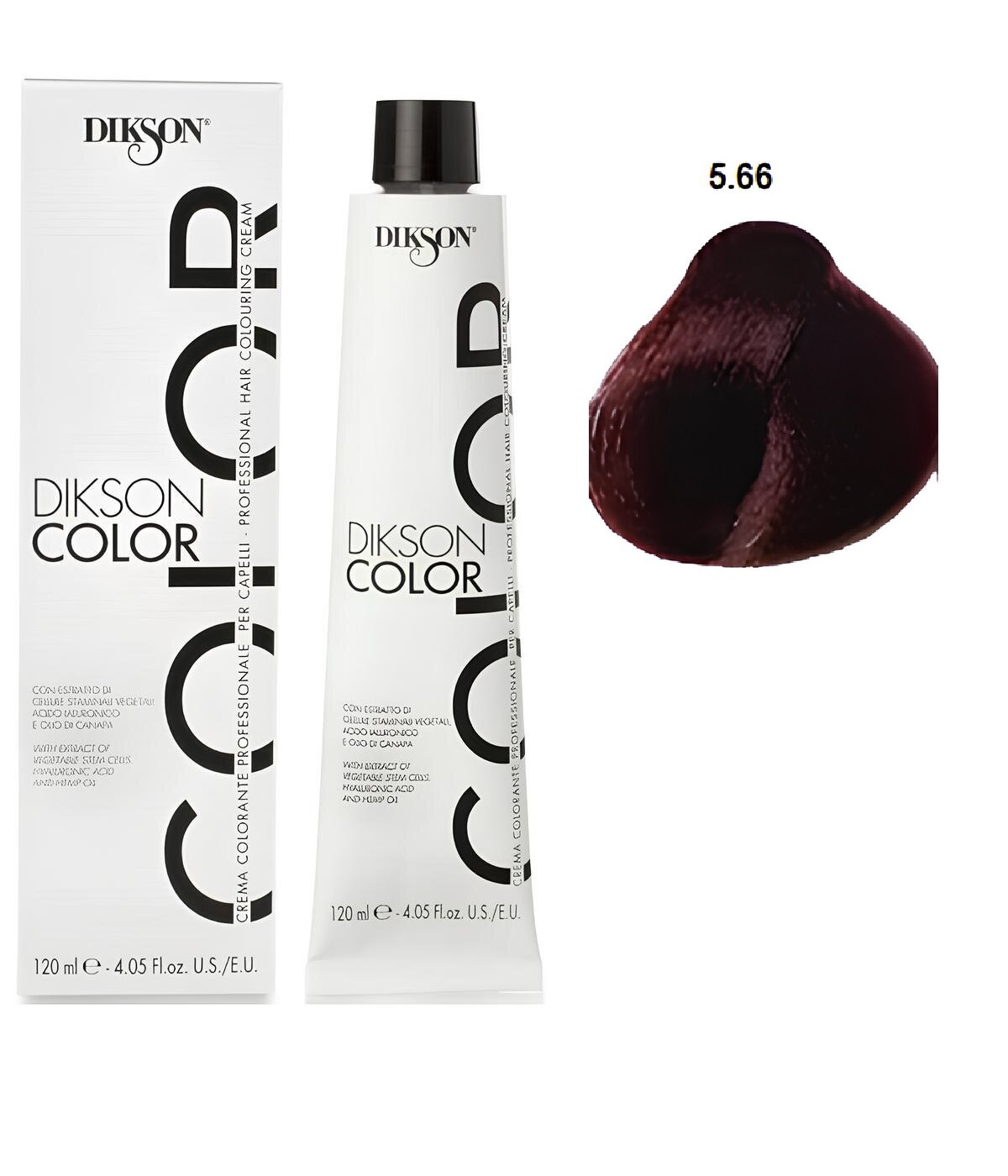 Краска для волос DC 5/66 светло-каштановый красный насыщенный Dikson Castano Chiaro Rosso Intenso, 120 мл