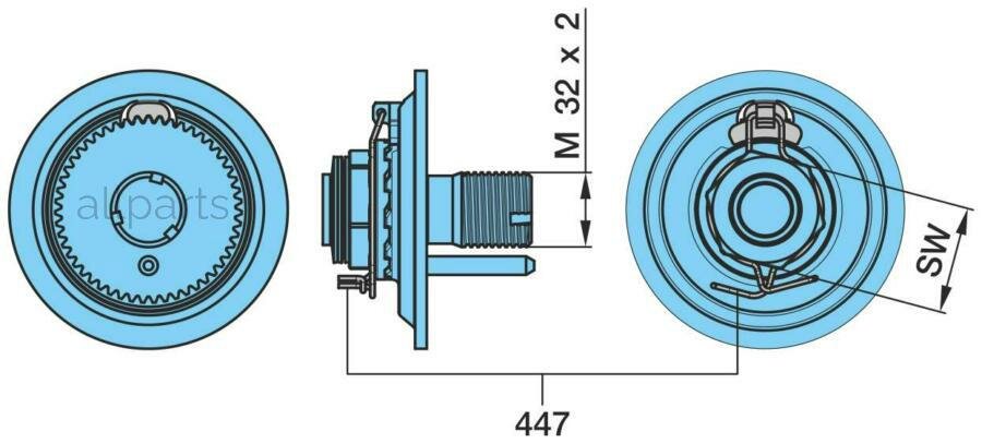 BPW 0900137030 болт оси c гайкой! M32x2\BPW