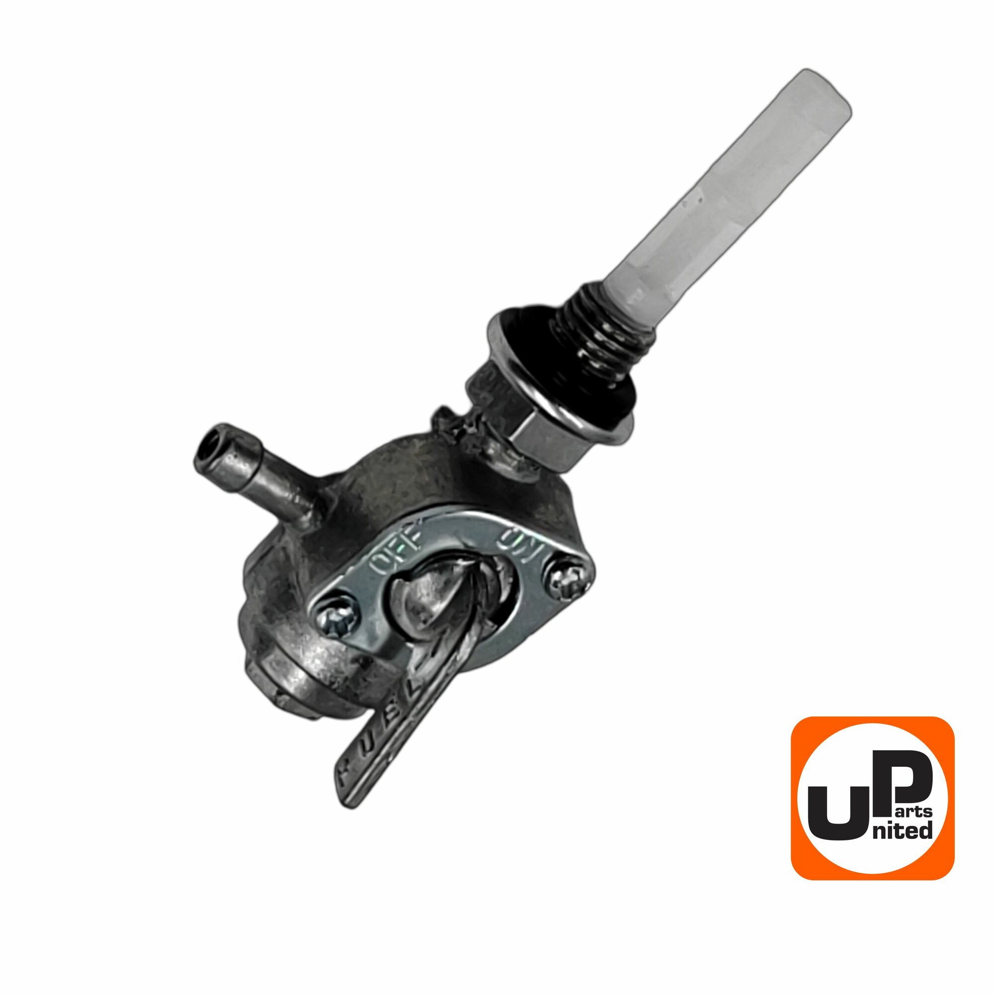 Краник топливный UNITED PARTS М10 выход влево, 168/170F, 173-192F, GX160-390 , шт
