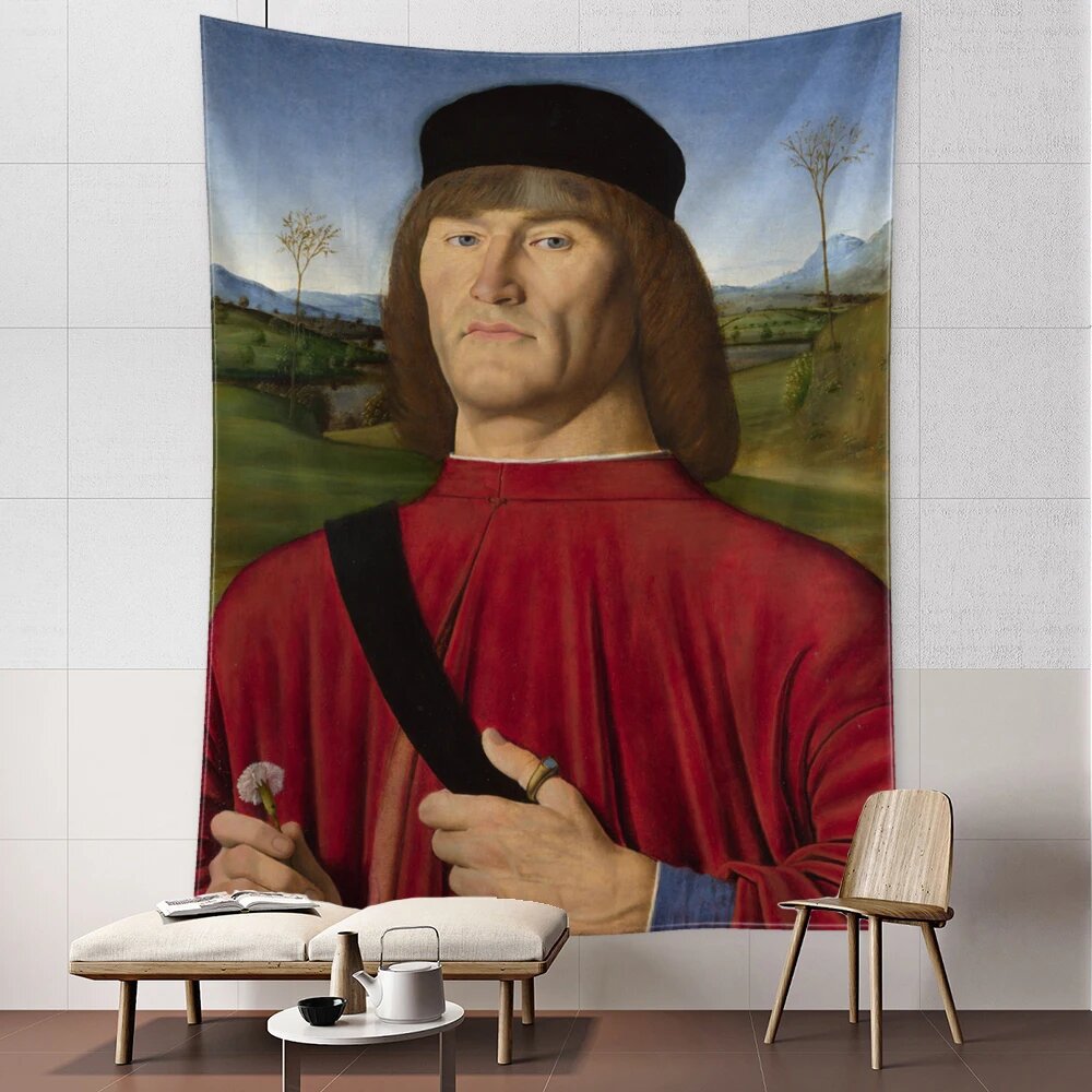 Гобелен с граффити Мона Лизы, настенный гобелен в стиле бохо, психоделическое 150X100 СМ, gt1114-16