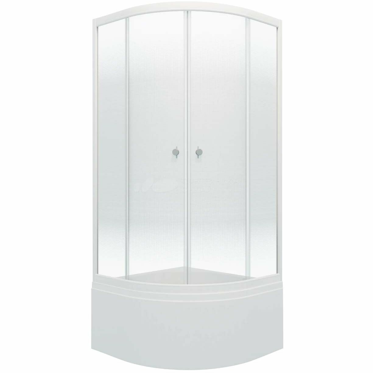 Душевой уголок Тритон (Triton) Лайт 900х900х2160 мм, прозрачный 4 мм, профиль белый (Щ0000061801) Б (5 мест+сифон D50)