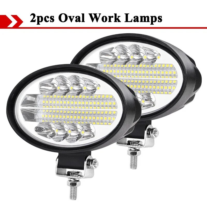 5-дюймовый тракторный комбайн, вилочный погрузчик, кабина на крыше, овальный светодиодный рабочий фонарь, грузовик, внедорожник 4x4, капот автомобиля, вспомогательная лампа дальнего света для опрыскивателя 2pcs Oval Lamps