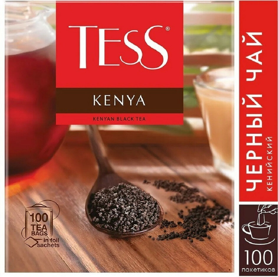 Чай черный в пакетиках для чашки Tess Kenya (Тесс Кения), 100*2 г