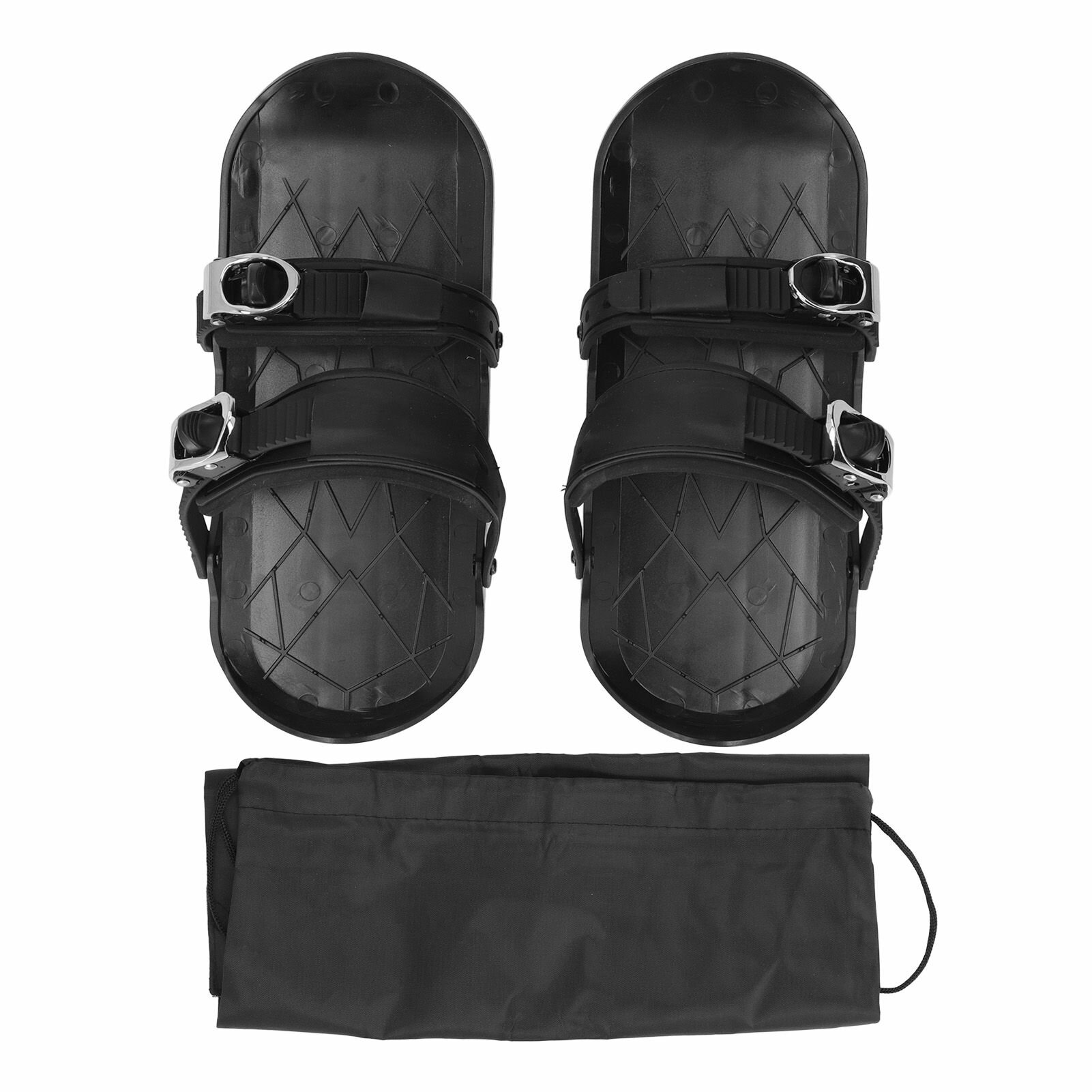 Мини-лыжные коньки, короткие тонкие коньковые лыжи, крепящиеся к лыжным ботинкам, зимняя обувь для катания на лыжах на открытом воздухе, черный, один размер
