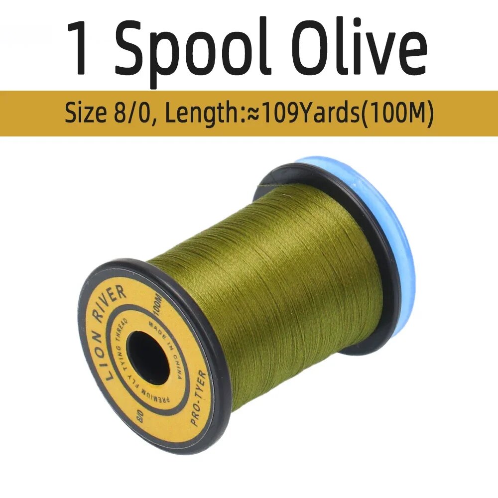 Витая нить Lion River Olive 8/0, 100м