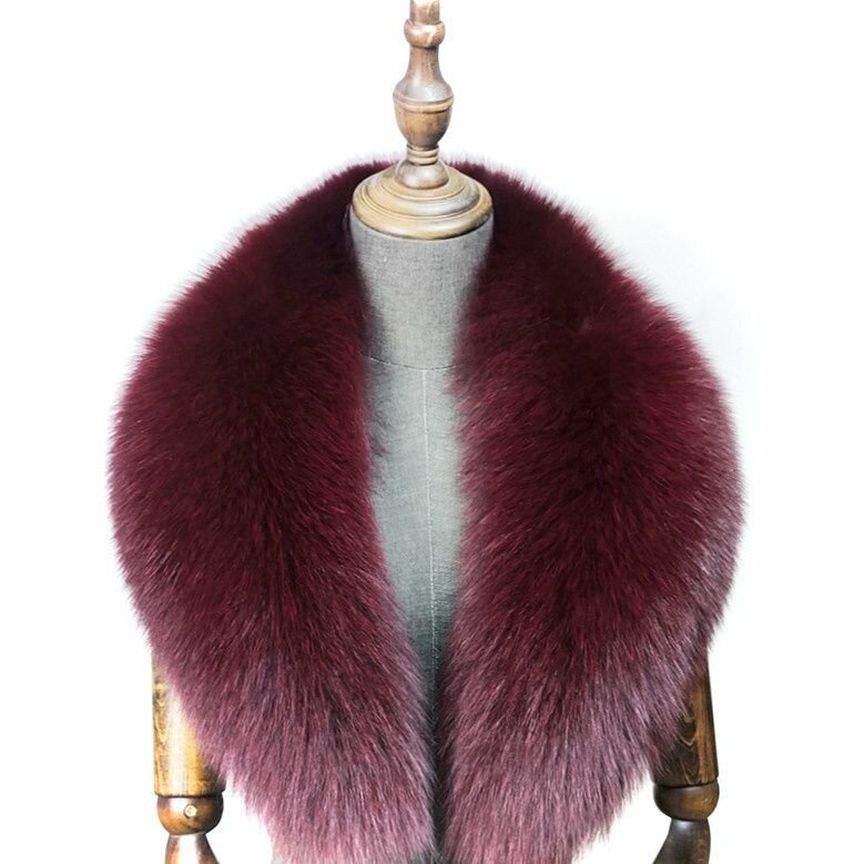 Горжетка меховая на капюшоне Белый воротник меховой съемный женский