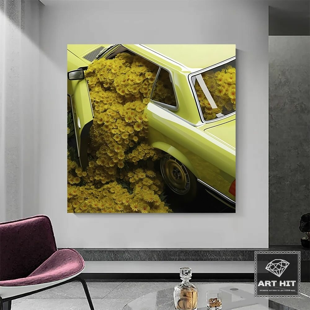 Картина ВсеКартины. тут "Спорткары", хлопок, на подрамнике, 70x70 см