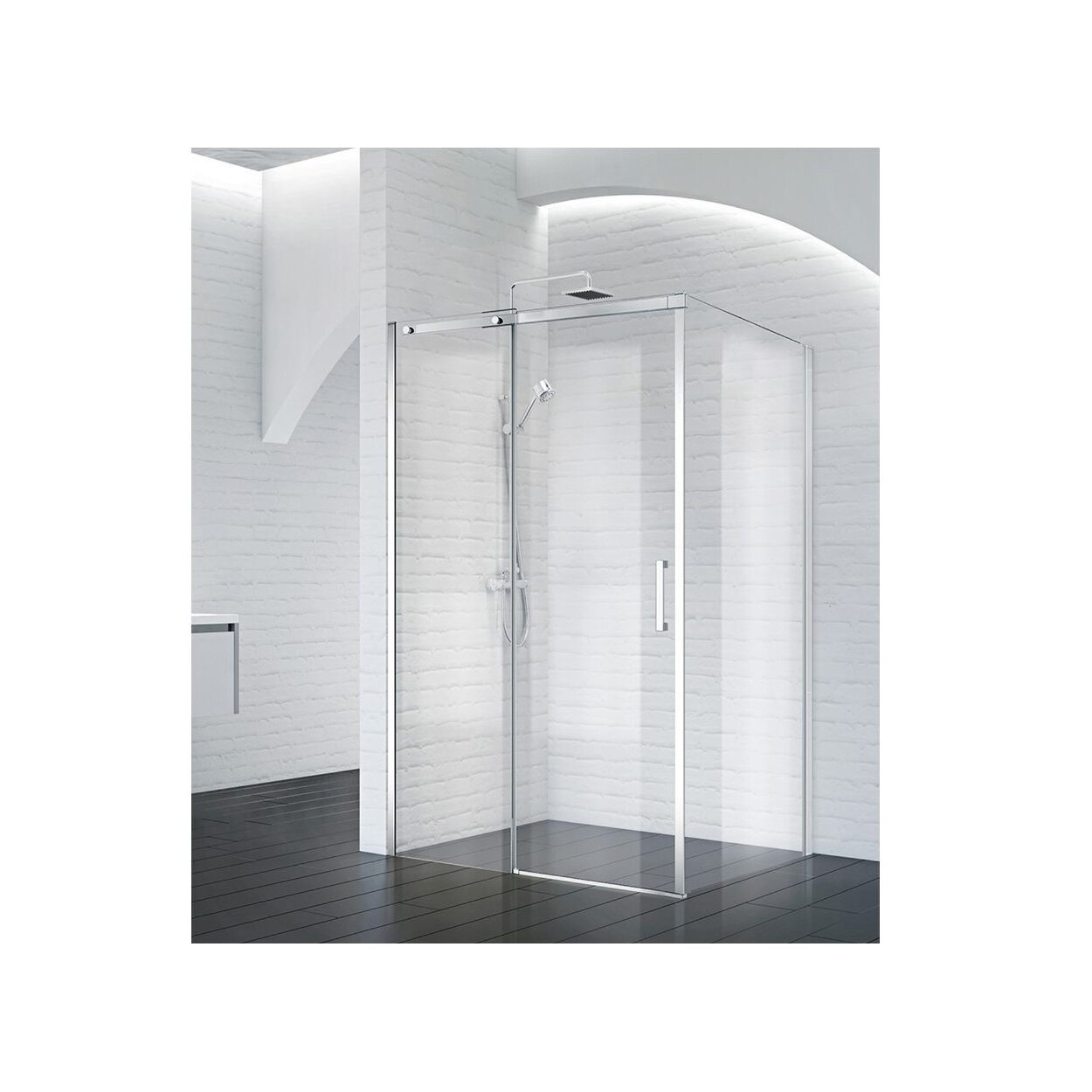 Душевой уголок BelBagno ACQUA-AH-1-120/100-C-Cr хром, стекло прозрачное 8 мм (1200х1950х1000) BelBagno ACQUA-AH-1-120/100-C-Cr Хром прозрачный 8 мм(1200х1950х1000)