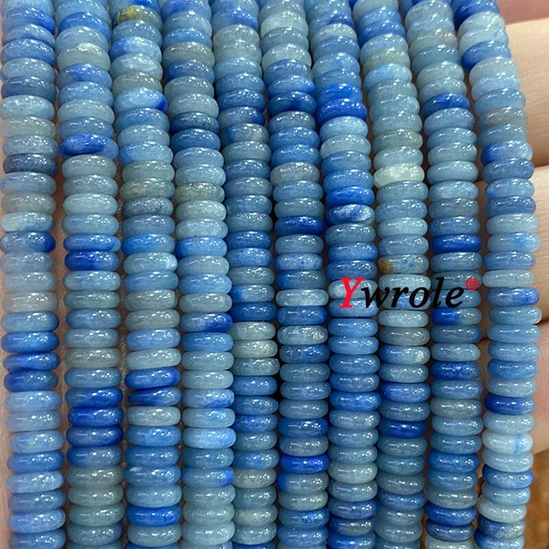 Ювелирные бусины YWROLE из нефрита, аметиста, халцедона 2x6 мм Синий, 2x6mm about 80pcs, blue aventurine
