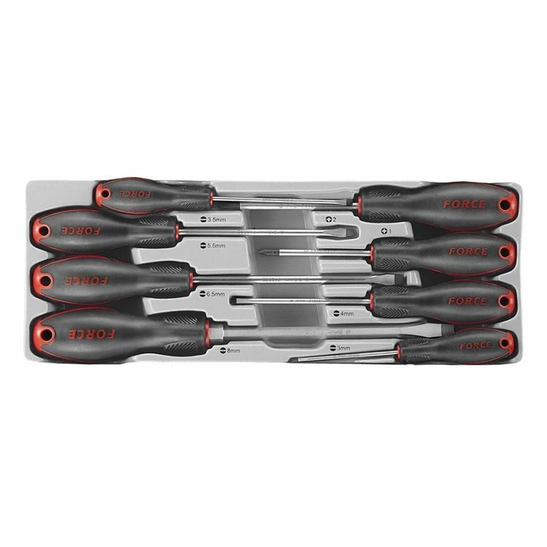 Набор отверток PH и SL 8 предметов Force 2084