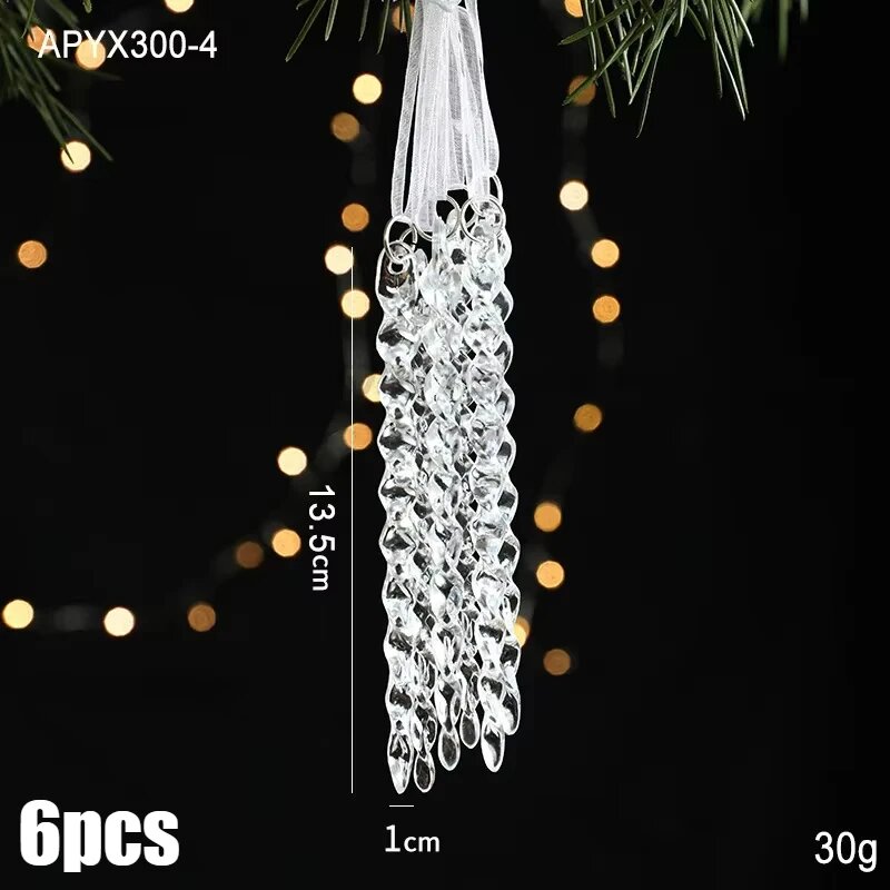 MOONBIFFY Рождественские прозрачные снежинки 3 шт LW