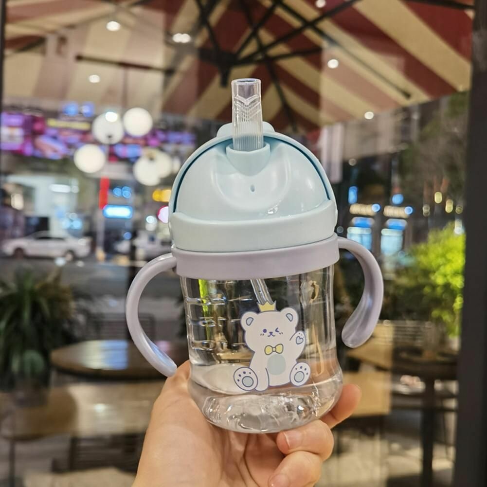 250мл, детская чашка для воды, Кружка-Поильник с силиконовой трубочкой, непроливайка, бутылка для
