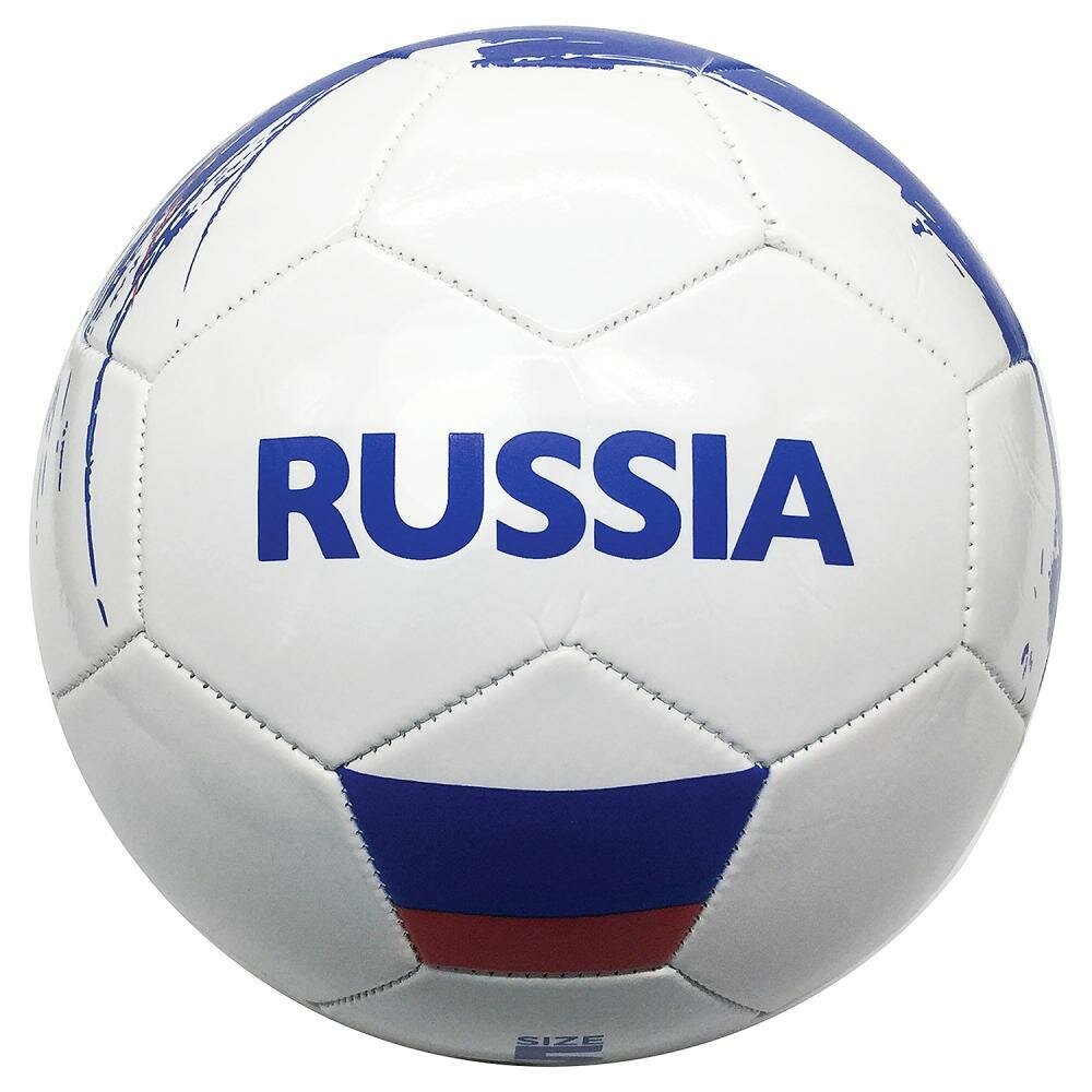 Мяч футбольный Shantou Россия, ПВХ, 1 слой, 5 размер, камера резиновая, машинная обработка (SC-1PVC300-RUS)