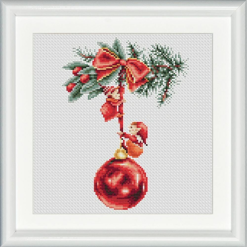 Набор для вышивания Dutch Stitch Brothers "Рождественские гномы 2", канва Aida 14 ct, мулине