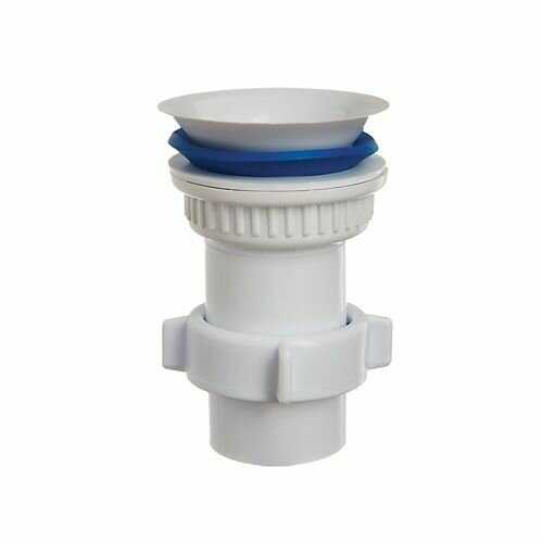 Сантехнический выпуск орио "Орио", диаметр 63-40 мм, пластиковый, в сборе с гайкой 40 и конической прокладкой (А-7205-3)