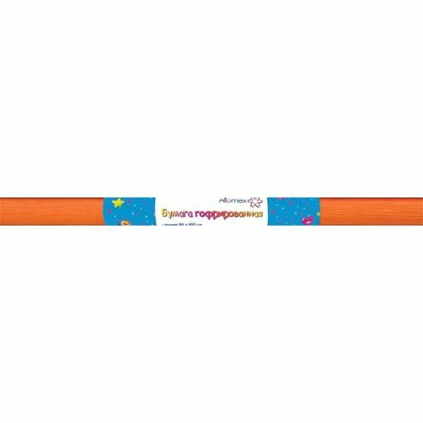 Бумага гофрированная Attomex 50х250 см, оранжевая, в рулоне, 32 г/м2 (8040706)
