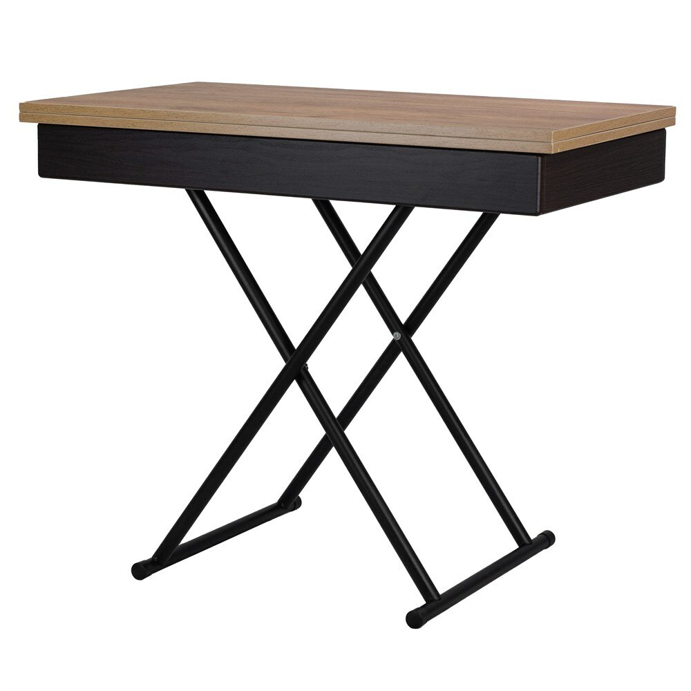 МБЛ Стол-трансформер Лерон дуб крафт золотой/черный дуб крафт золотой/черный