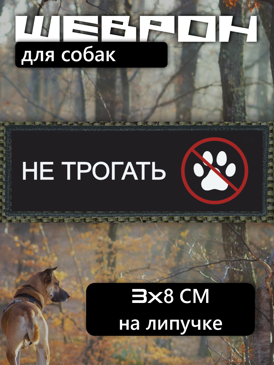 Шеврон на липучке не трогать собаки