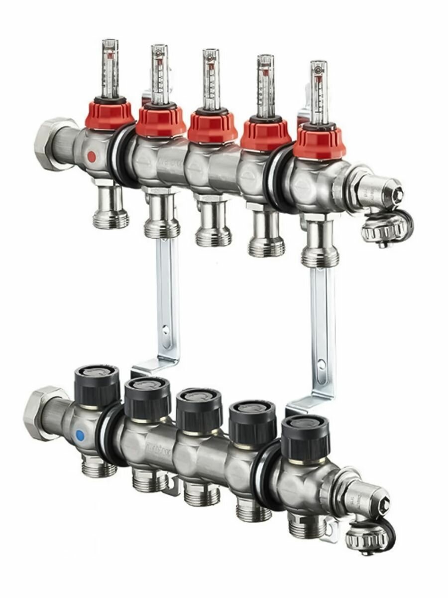 Коллектор Oventrop Multidis SF 1" (5 контуров) с расходомерами для теплого пола (1404355)