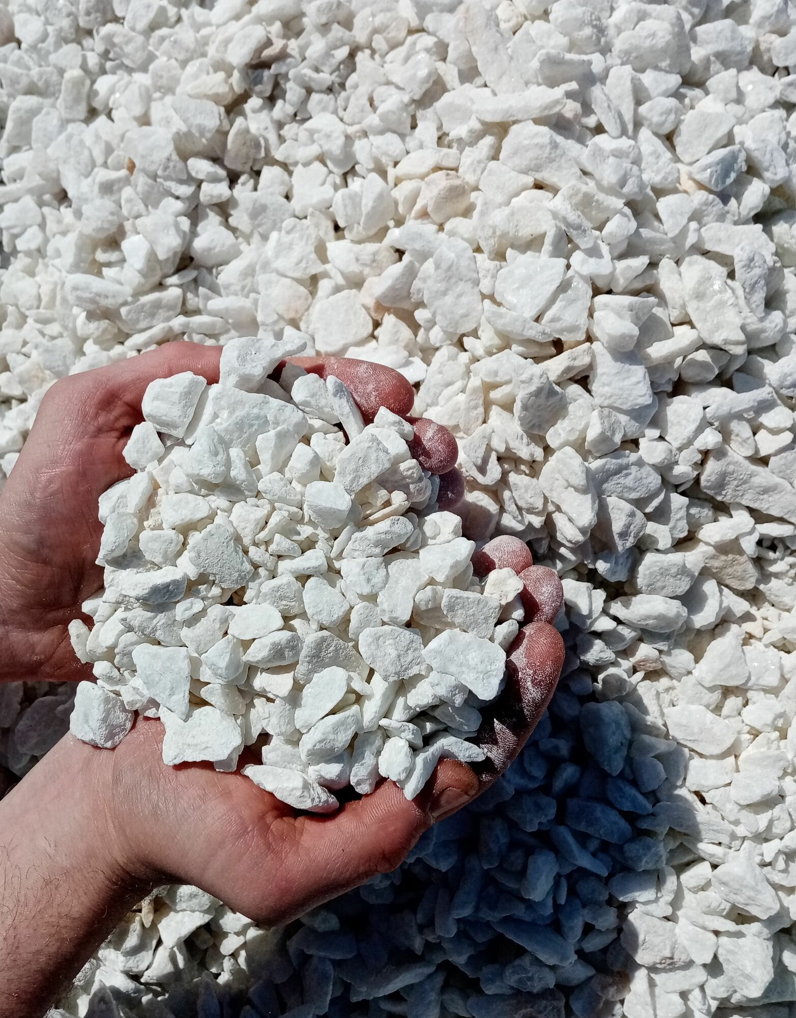 Мраморная крошка Белая, отборная, грунт для аквариума, засыпка цветников, фракция 10-20 мм, 10 кг.