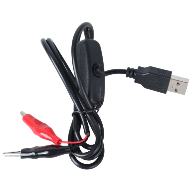 Разъем USB 5V для Подключения Тестового Кабеля Адаптер Питания Шнур Провод с Кнопкой Переключения для Электрических Испытаний