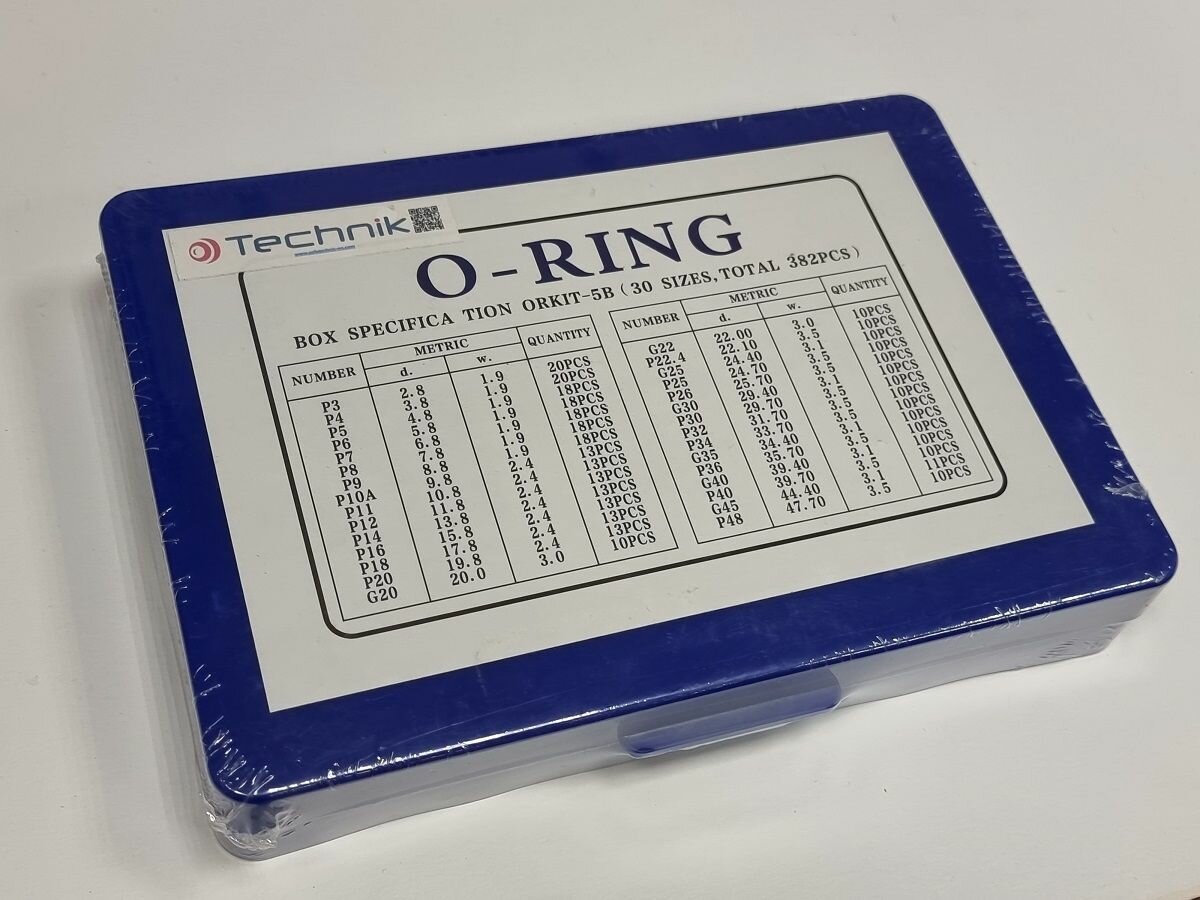 Набор уплотнительных колец в кейсе 30 размеров 382шт Technik ORKIT-5B KIT15