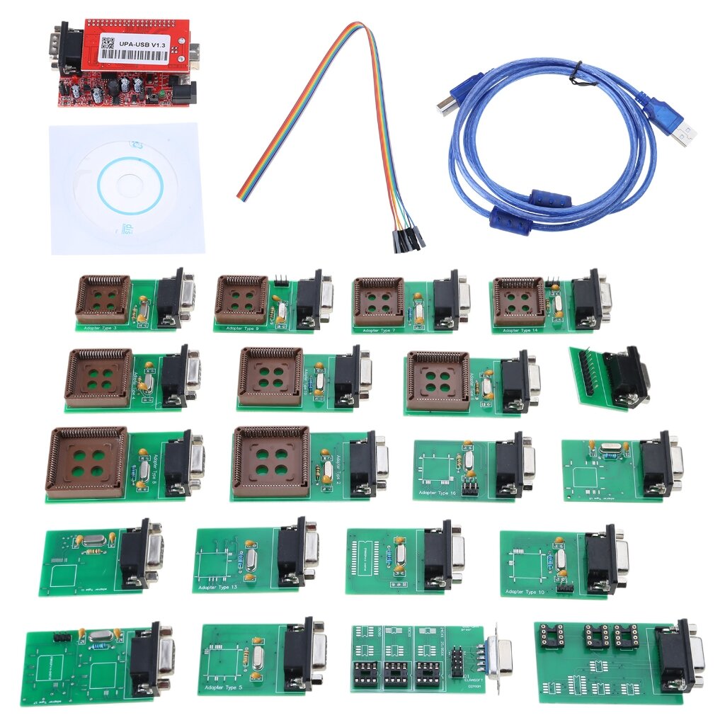 Модернизированный Полный Комплект адаптеров Полный Комплект программатора USB Программатор с адаптером для Эффективных операций чтения Записи