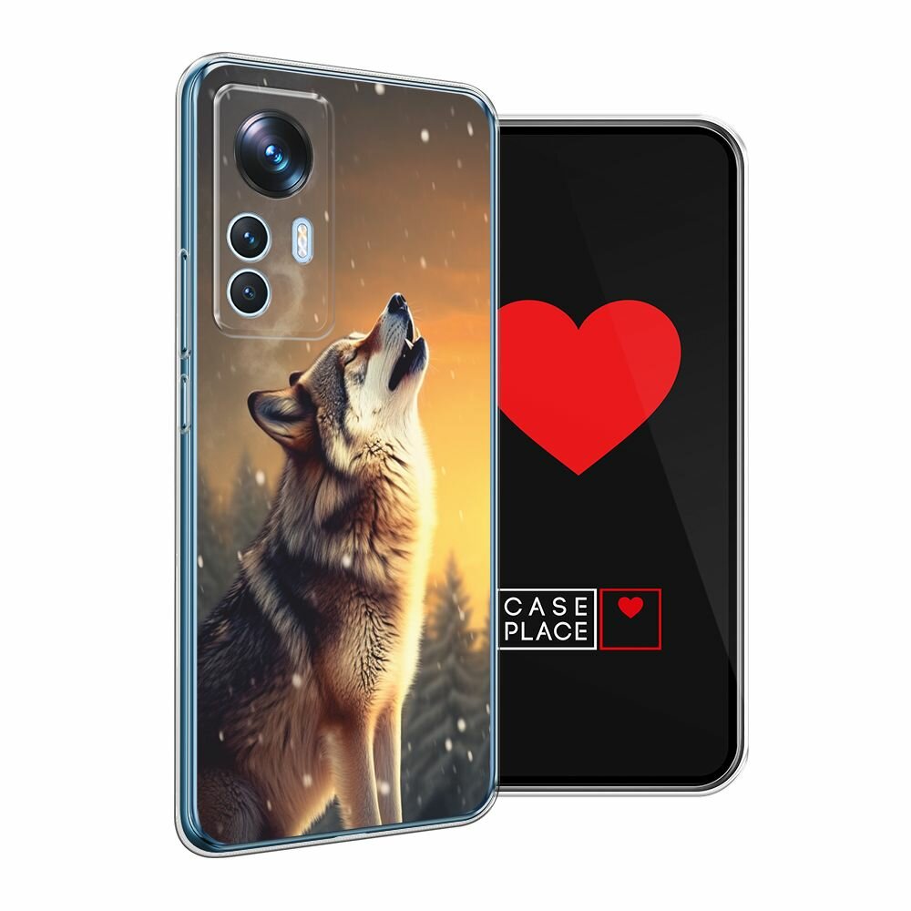 Чехол на Xiaomi 12T/12T Pro / Сяоми 12T/12T Про с принтом "Воющий волк" — фото 1