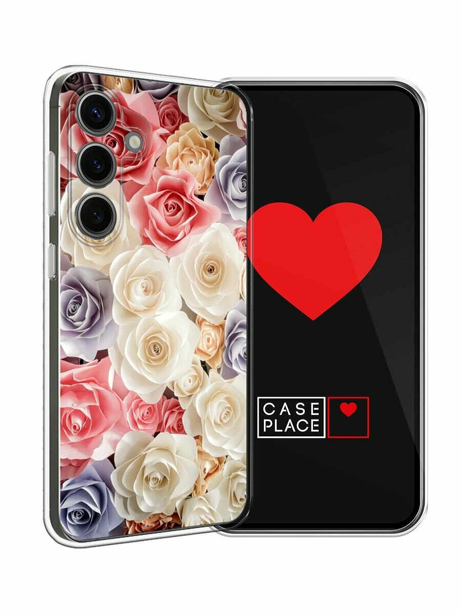 Чехол на Samsung Galaxy S25 / Самсунг S25 с принтом "Пастельные розы" — фото 1