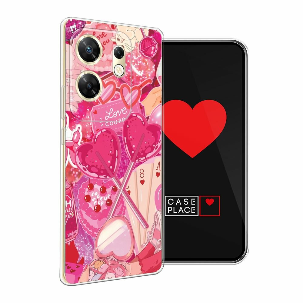 Чехол на Infinix Zero 30 4G / Инфиникс Зеро 30 4G с принтом "Love coupon - 14 февраля" — фото 1