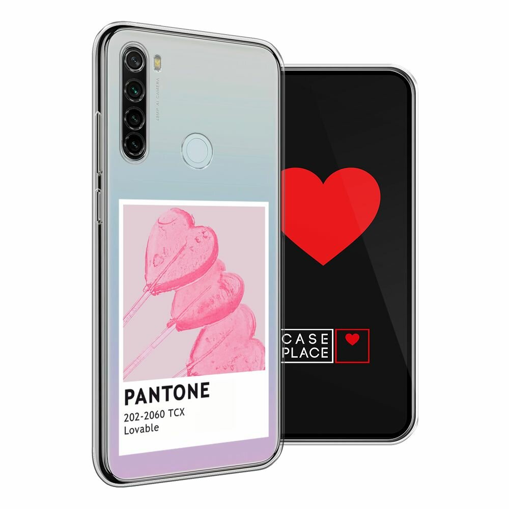 Чехол на Xiaomi Redmi Note 8T / Сяоми Редми Нот 8Т с принтом "Pantone Lovable 2 - 14 февраля", прозрачный — фото 1