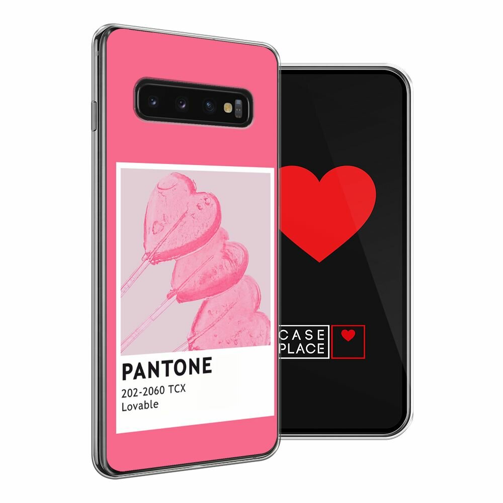 Чехол на Samsung Galaxy S10 + / Самсунг Галакси S10 Плюс с принтом "Pantone Lovable 1 - 14 февраля" — фото 1