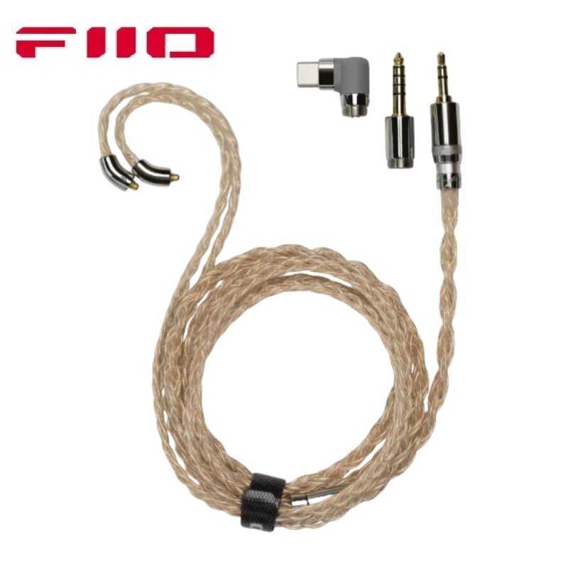 FiiO LC-RE Pro Кабель 2025, золотой, медный, гибридный, сменный Type-C, MMCX, сбалансированный кабель для наушников