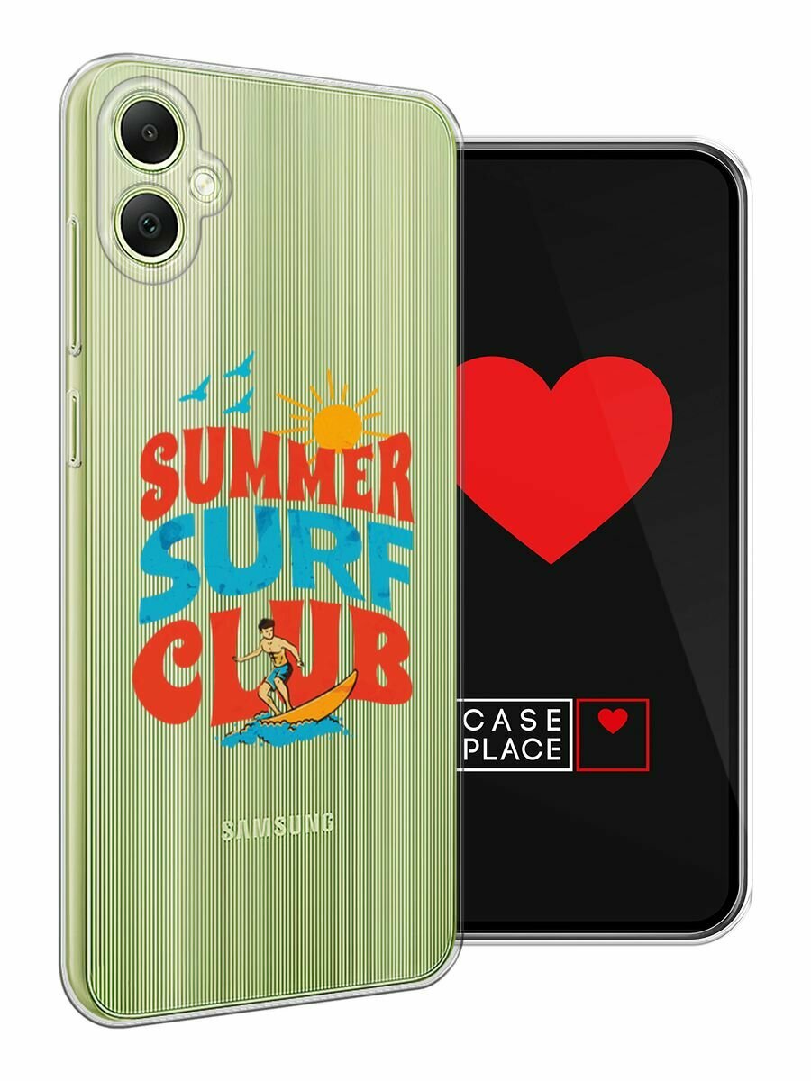 Чехол на Samsung Galaxy A05 / Самсунг Галакси A05 с принтом "Summer surf club", прозрачный — фото 1