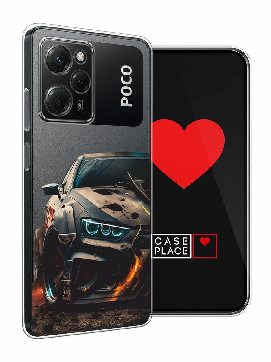 Чехол на Xiaomi Poco X5 Pro 5G / Сяоми Поко X5 Про 5G с принтом "На износ", прозрачный — фото 1
