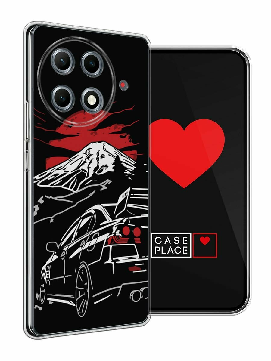 Чехол на Tecno Camon 30S Pro / Текно Камон 30S Про с принтом "Машина в горах JDM" — фото 1