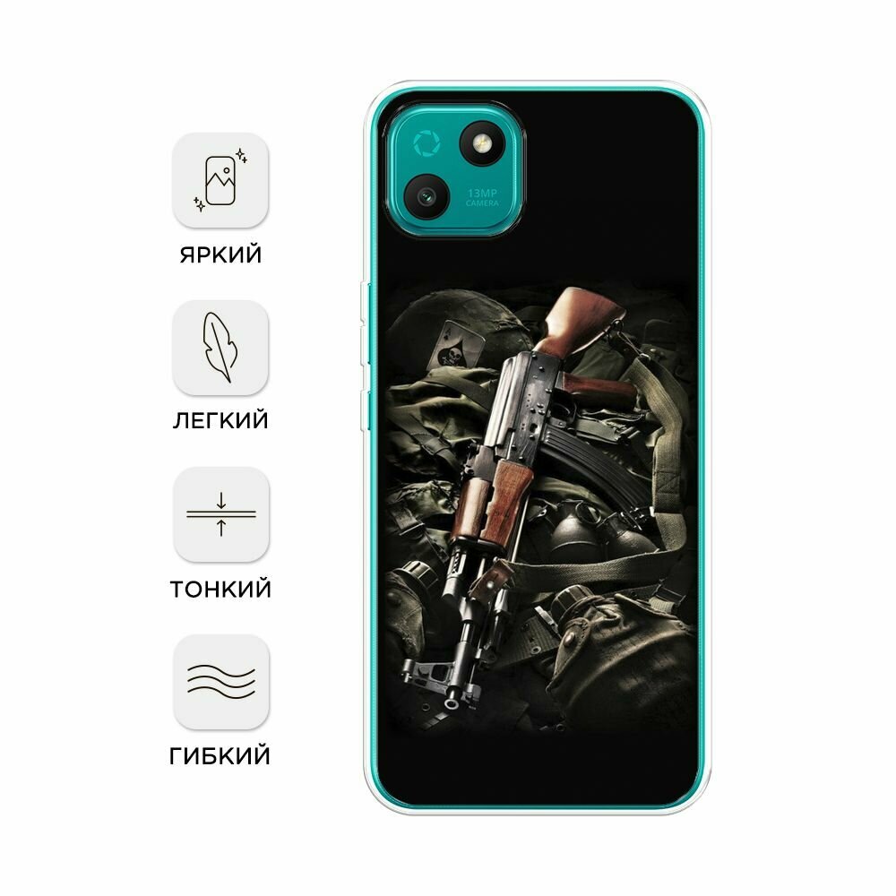Силиконовый чехол на Wiko T10 / Вико Т10 с принтом "Автомат" — фото 1