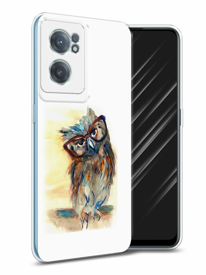Чехол на OnePlus Nord CE 2 5G / ВанПлас Норд CE 2 5G с принтом сова эскиз