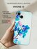 Чехол на Apple iPhone 15 / Айфон 15 с принтом "Голубая орхидея"