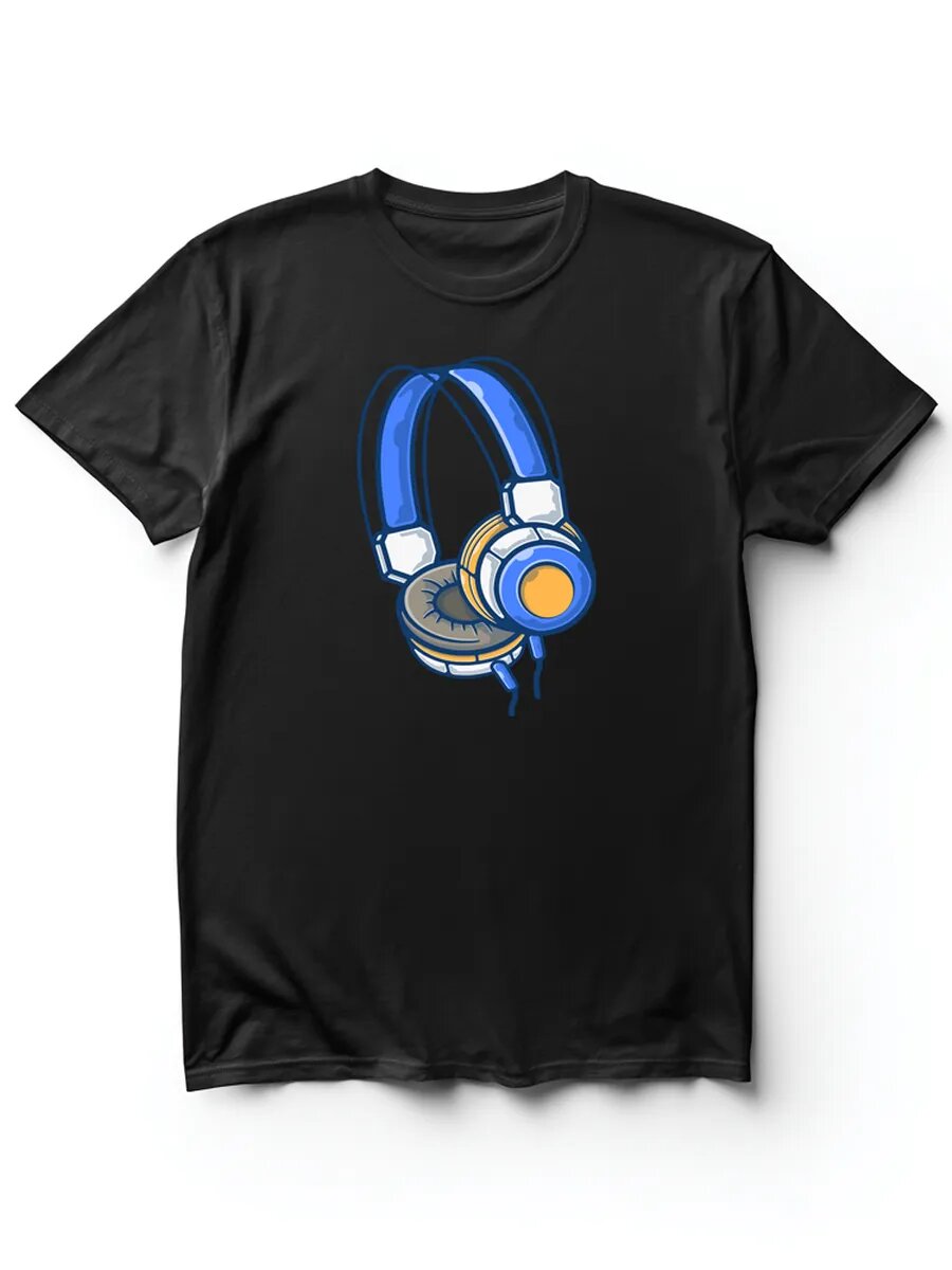 Футболка наушники музыка