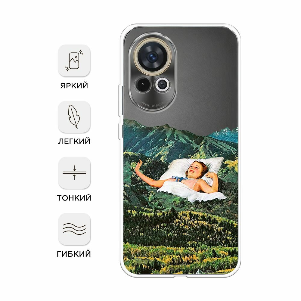 Чехол на Huawei Nova 12/Nova13 / Хуавей Нова 12/Нова 13 с принтом Good morning, my darling, прозрачный — фото 1